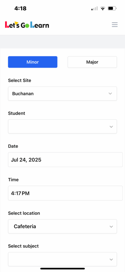 Behavior Intervention